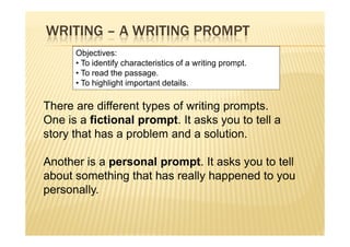 Writing prompts | PPT