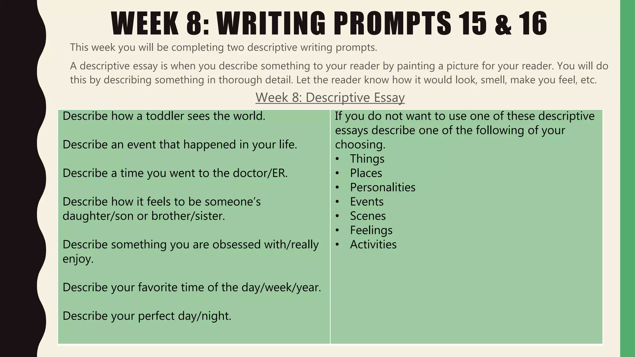 Writing Prompts | PPTX | Homework and Study | Education