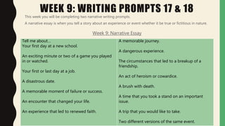 Writing Prompts | PPTX | Homework and Study | Education