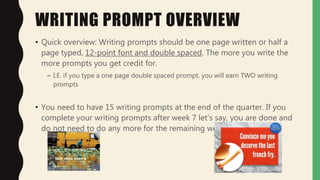 Writing Prompts | PPTX