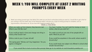 Writing Prompts | PPTX