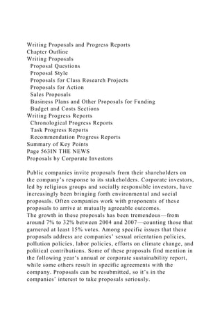 Writing Proposals and Progress ReportsChapter OutlineWriting P.docx