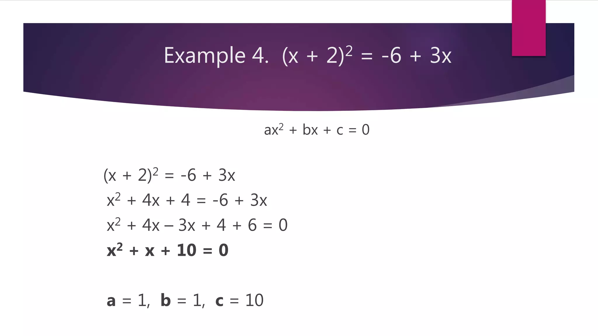 Writing quadratic equation | PPTX