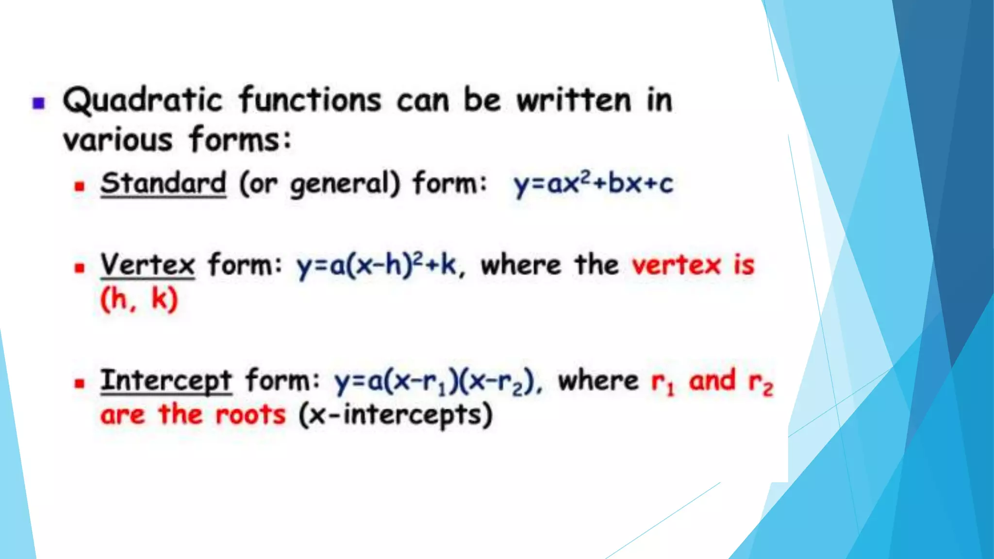 Writing quadratic equations | PPT