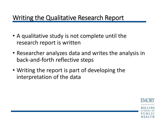 Writing Qualitative Research Reports PowerPoint | PPTX