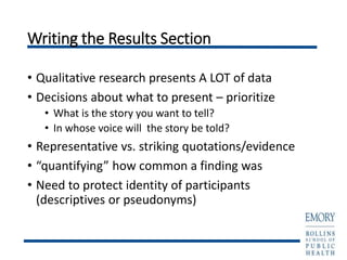Writing Qualitative Research Reports PowerPoint | PPTX