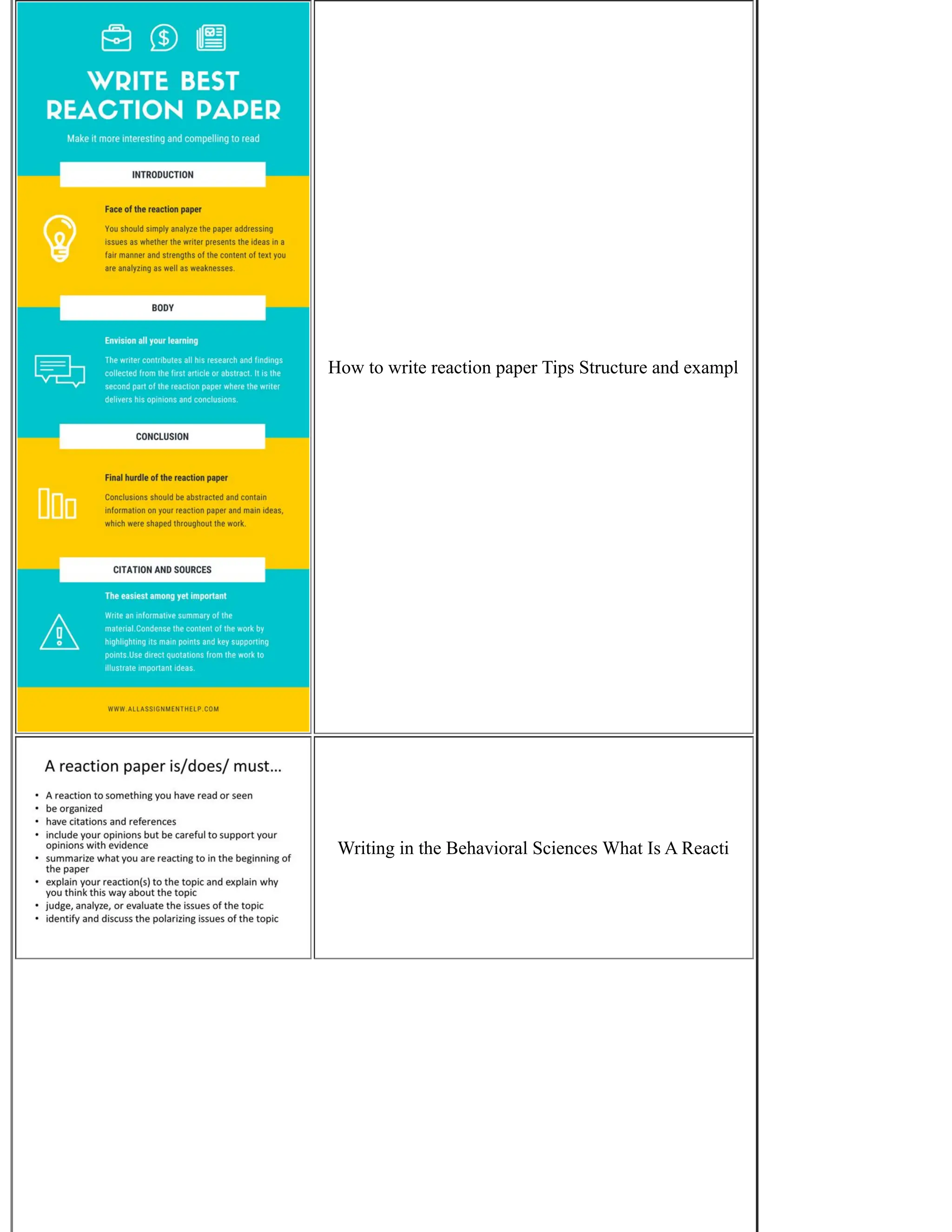 Writing Reaction Papers | PDF