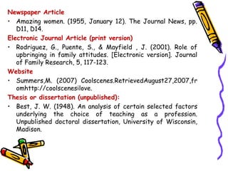 WRITING RESEARCH REFERENCE STYLE | PPTX