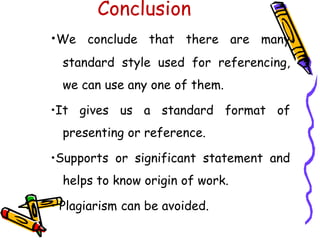 WRITING RESEARCH REFERENCE STYLE | PPTX