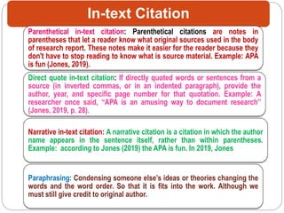 Writing References in APA Style(7th edition) | PPTX