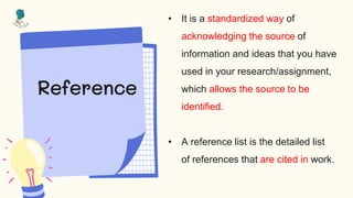 writing references | PPT