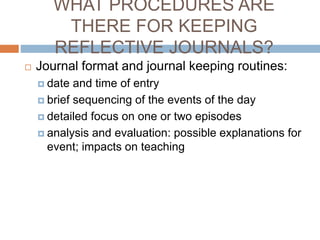Writing reflective journals | PPTX