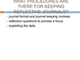 Writing reflective journals | PPT