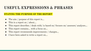 WRITING REPORTS B2 | PPT