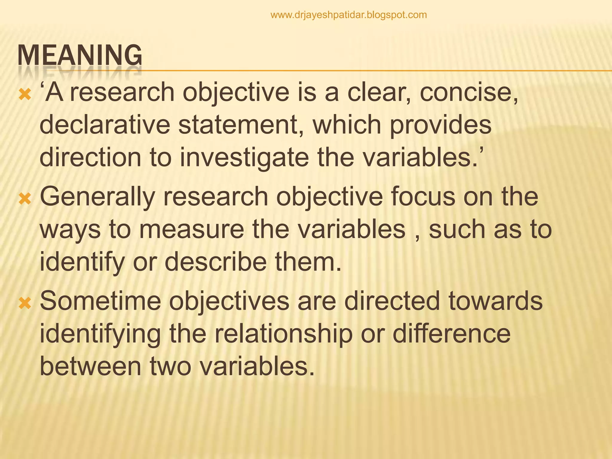 Writing research objectives | PPSX