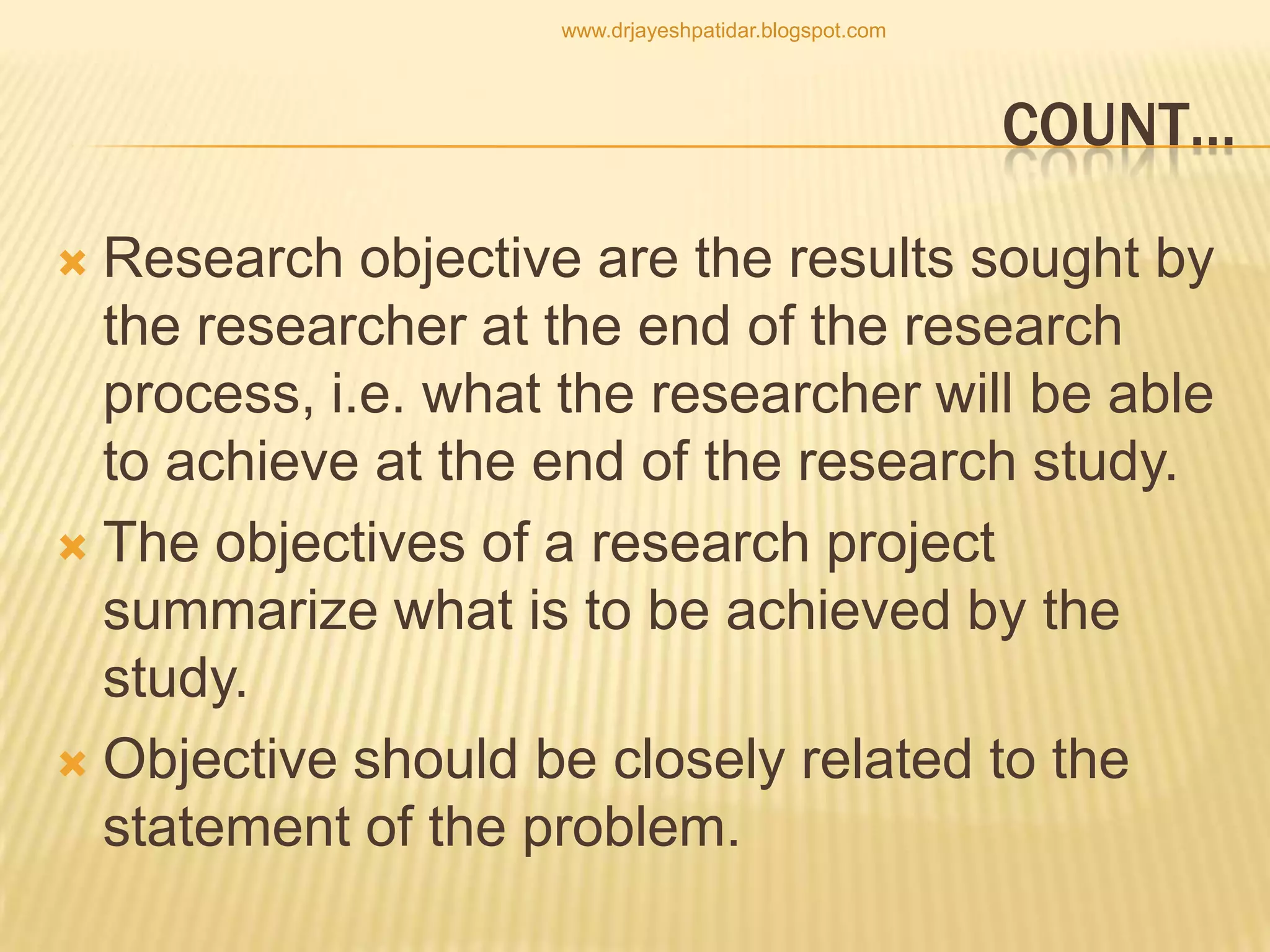 Writing research objectives | PPSX