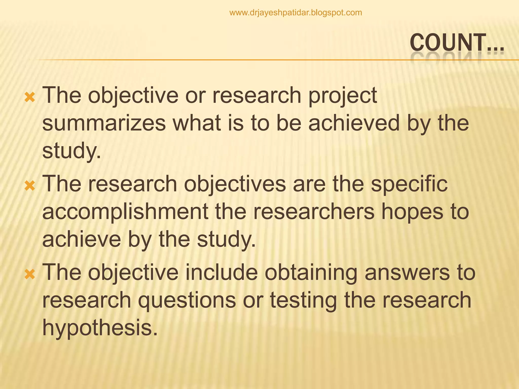 Writing research objectives | PPSX