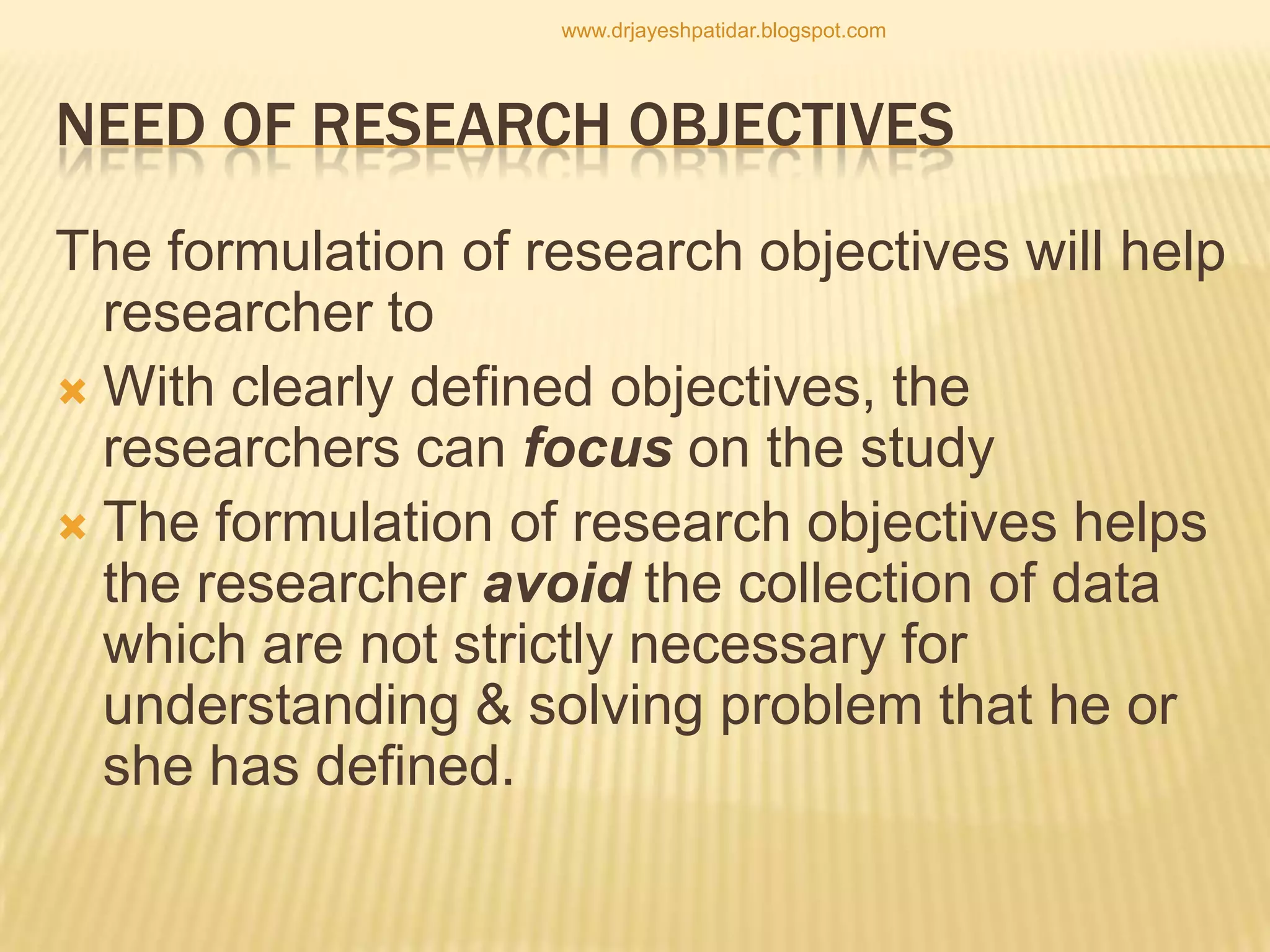 Writing research objectives | PPSX