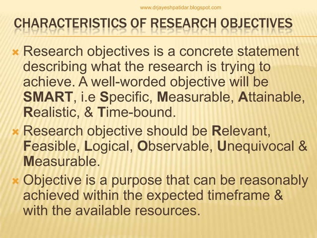 Writing research objectives | PPSX