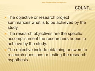 Writing research objectives | PPSX