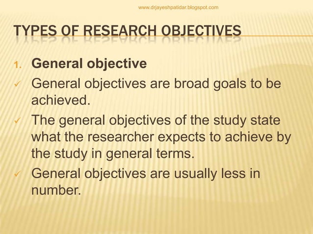 Writing research objectives | PPT