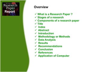How to write a research paper | PPT