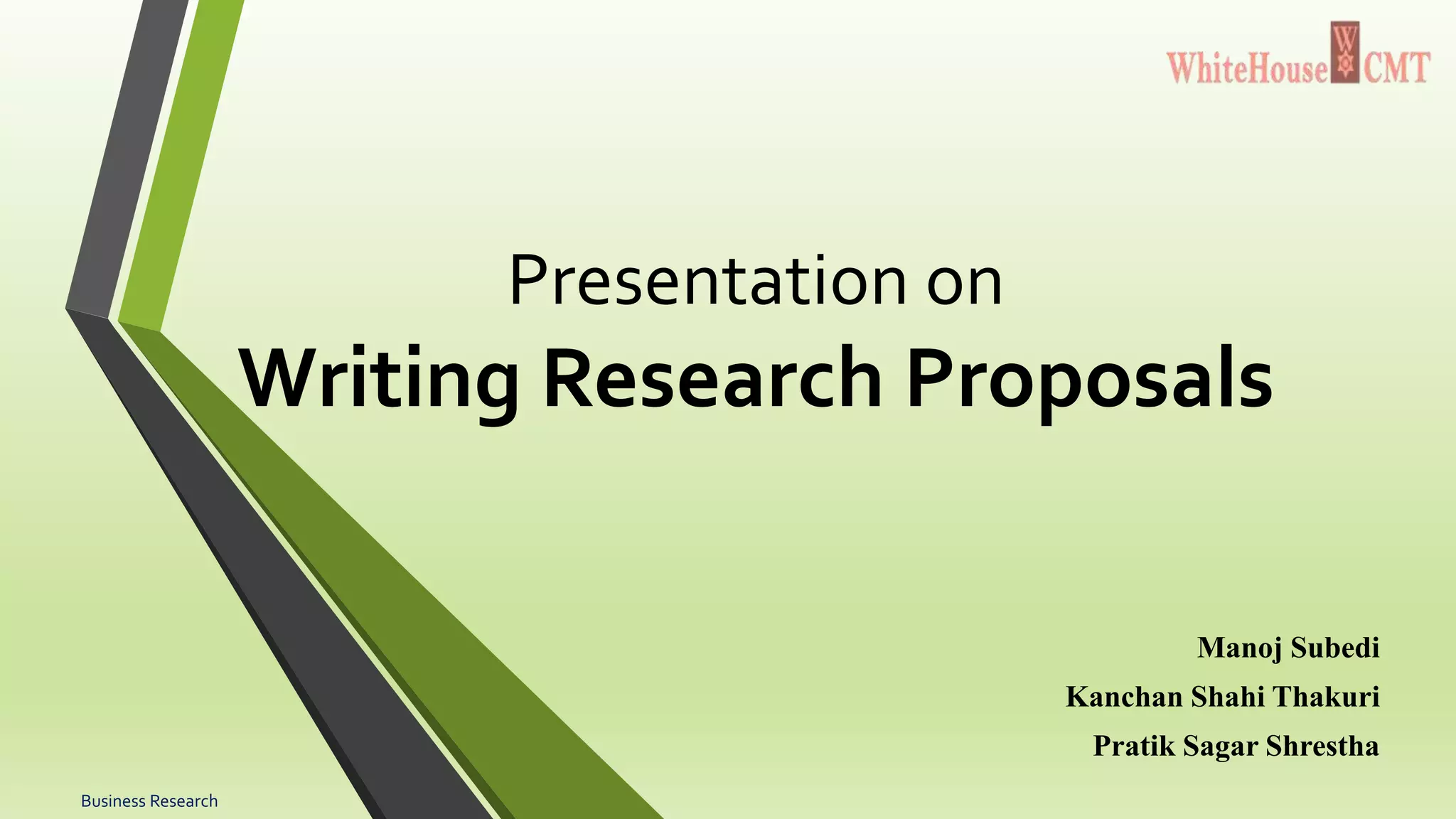 Writing research proposal | PPT