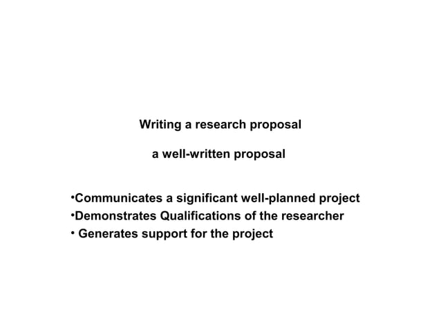 Writing research proposal_1 | PPT | Education