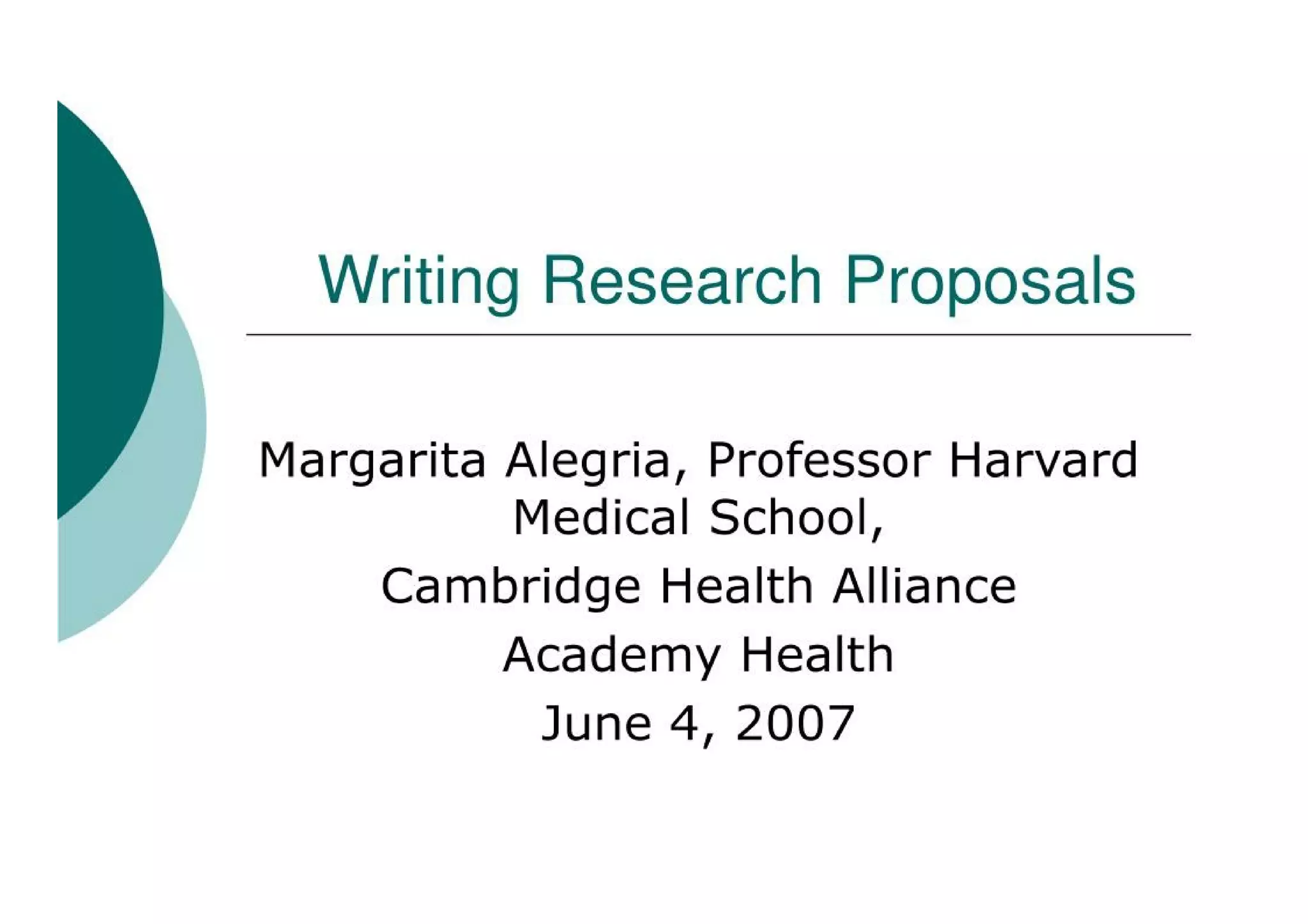 Writing Research Proposals | PDF