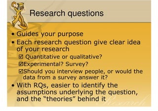 Writing Research Questions | PPT