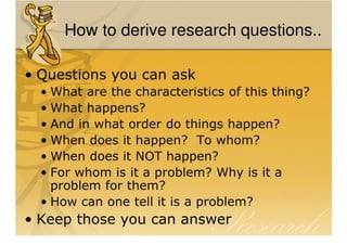 Writing Research Questions | PPT