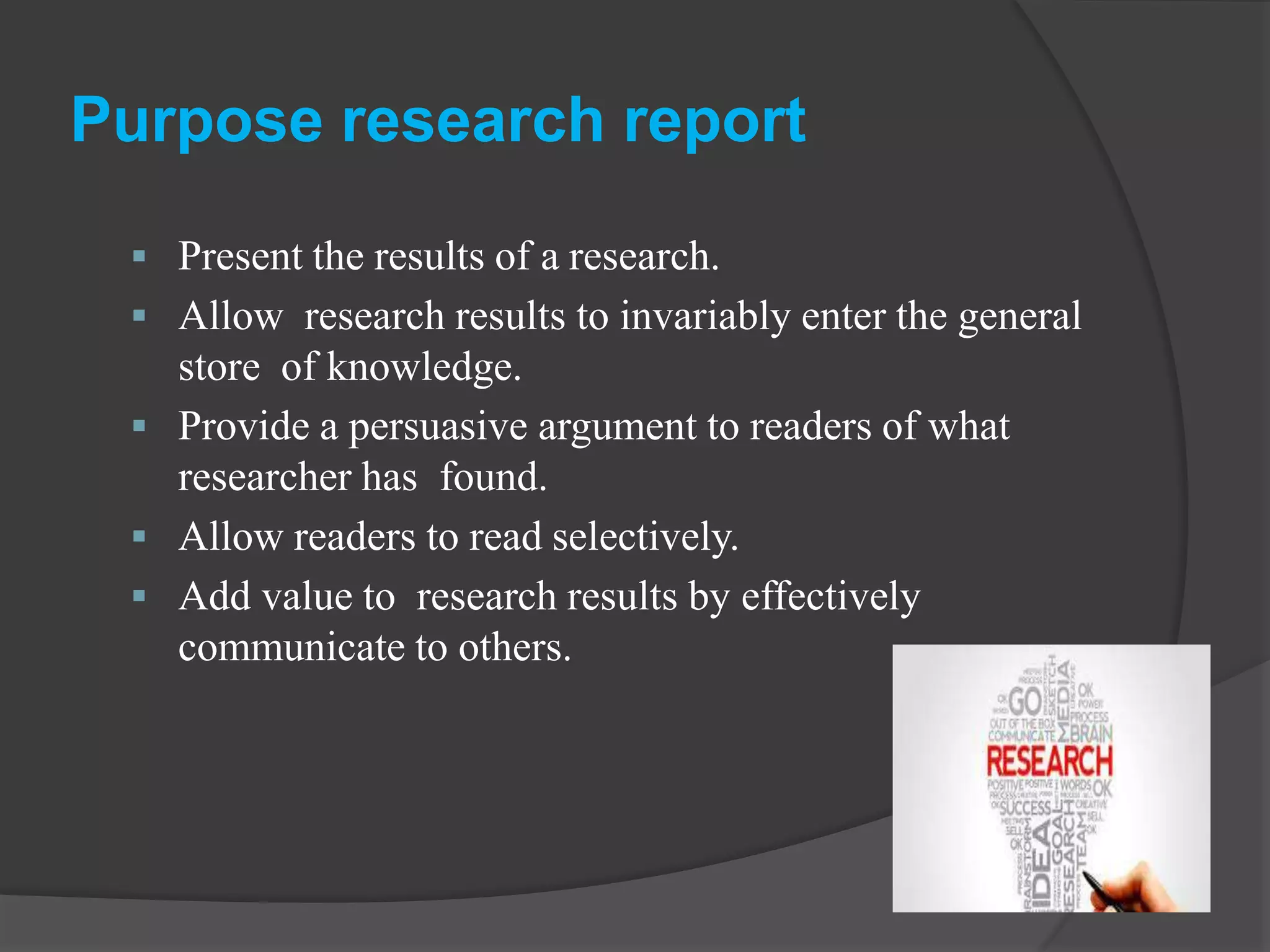 Writing research report | PPTX
