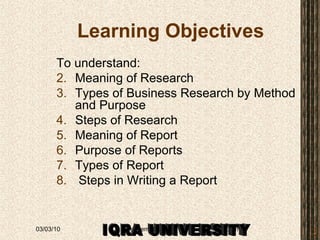 Writing Research Reportsclass | PPT