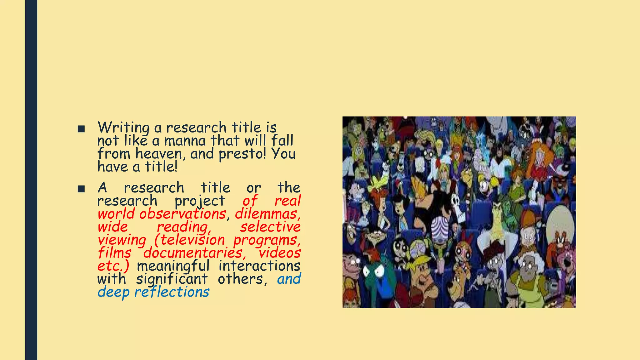 Writing research title | PPTX