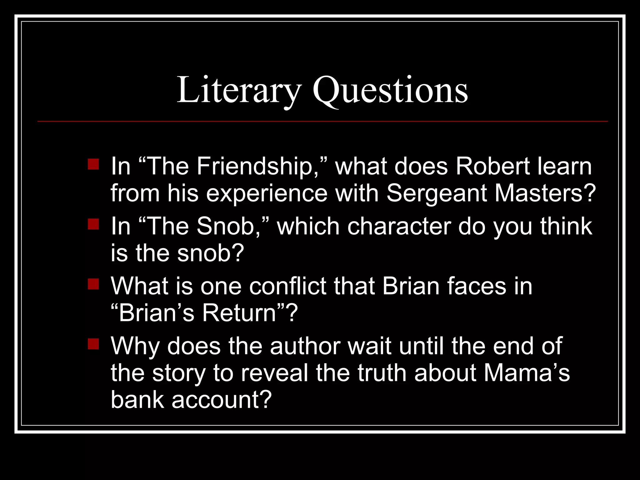 Writing responses to open ended questions | PPT