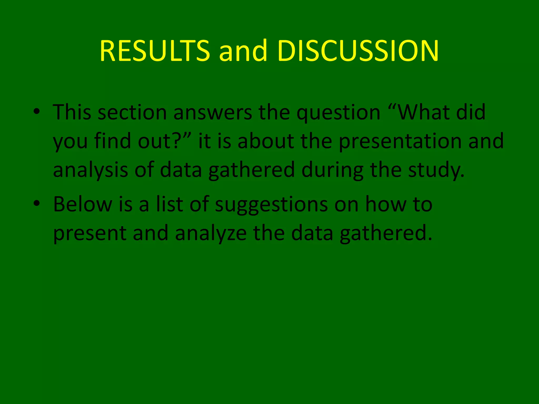 Writing Results and Discussion, Summary and Conclusion.pptx