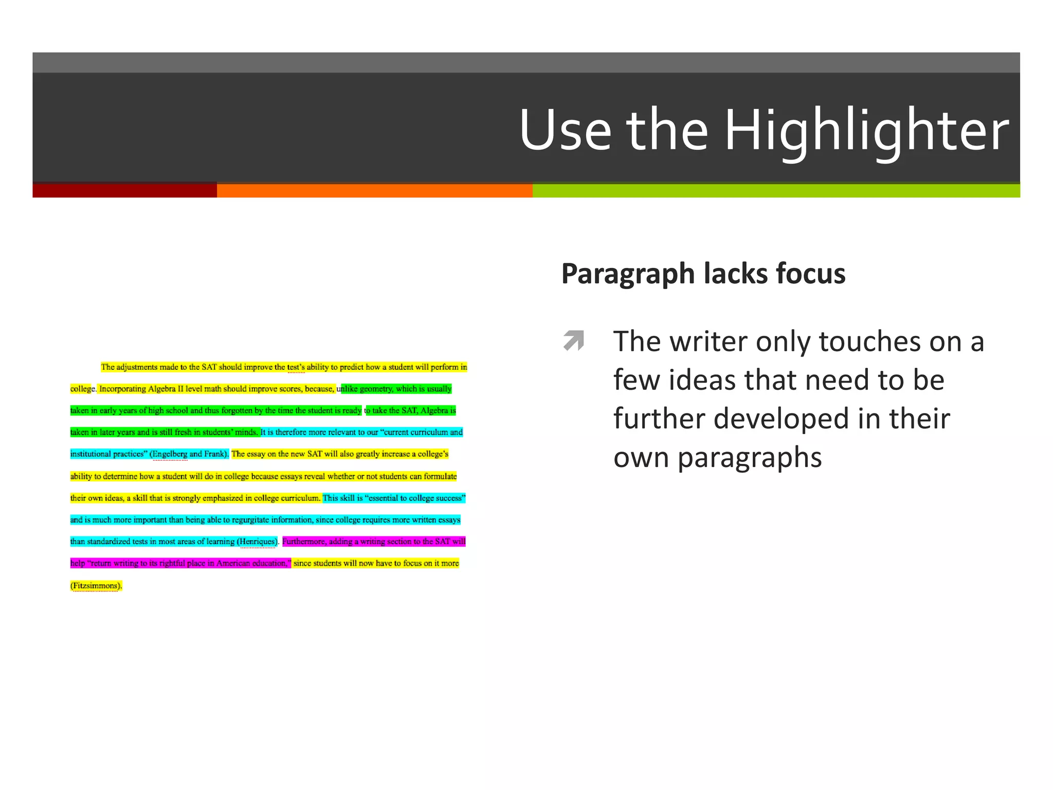 General Tips for Writing & Revising v.1.0 | PPTX