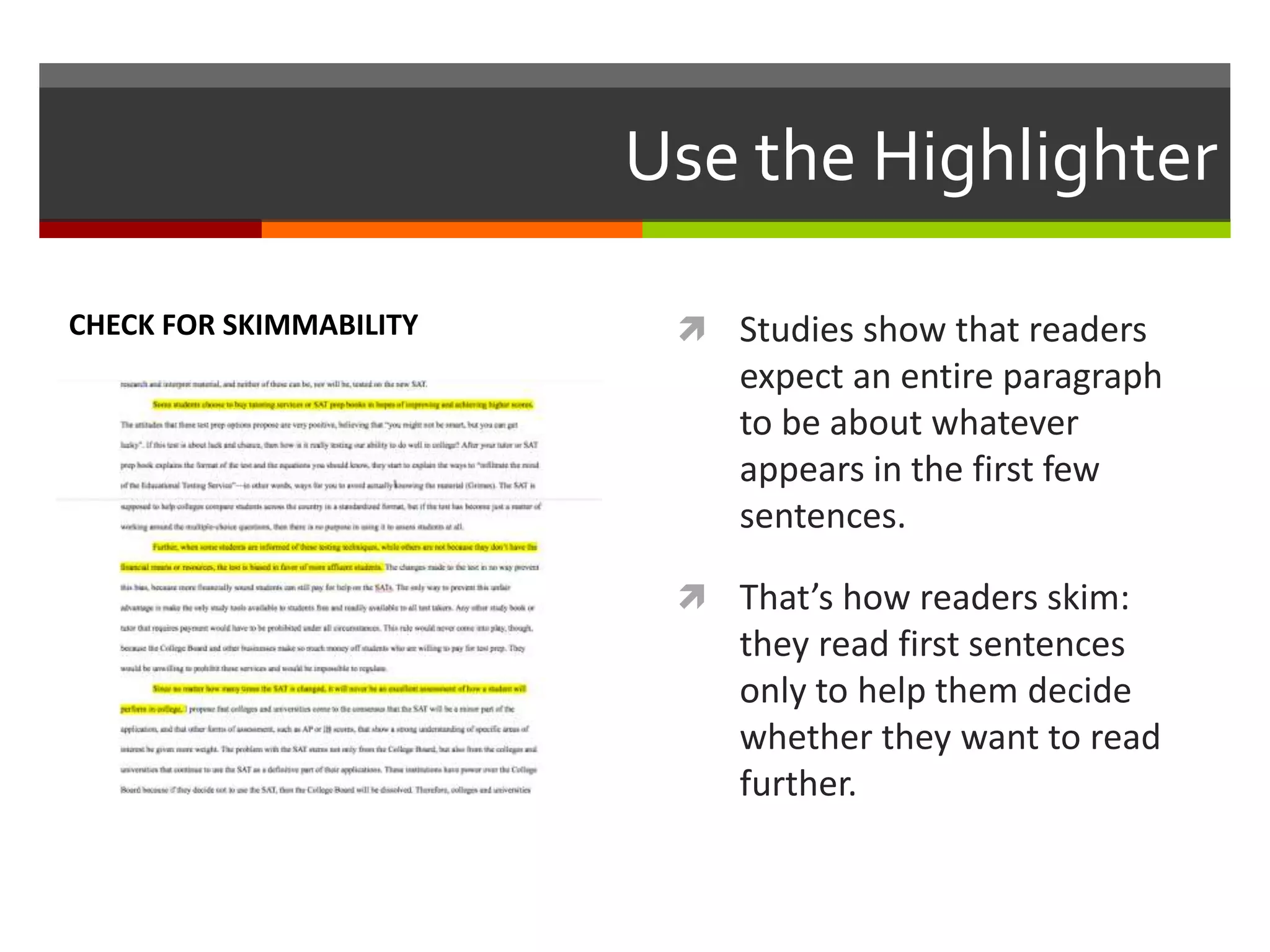 General Tips for Writing & Revising v.1.0 | PPTX