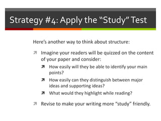 General Tips for Writing & Revising v.1.0 | PPTX | Homework and Study ...