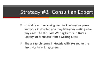 General Tips for Writing & Revising v.1.0 | PPTX