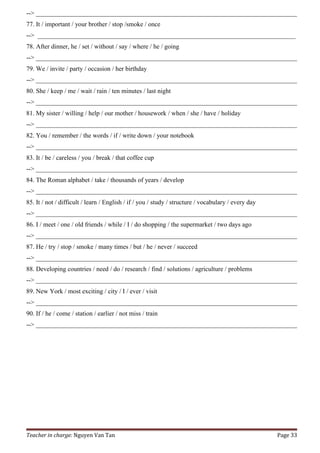 Writing rewrite the_following_sentences | PDF