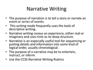 Writing rhetorical modes | PPTX