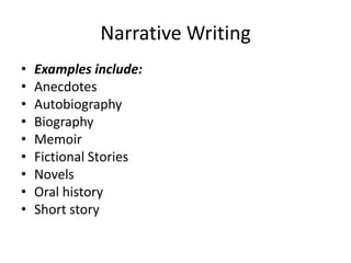 Writing rhetorical modes | PPTX