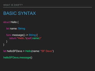 Writing Safer Code With Swift | PPT