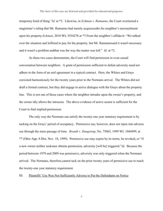 Christopher Sleeper - Writing Sample Adverse Possession | DOCX