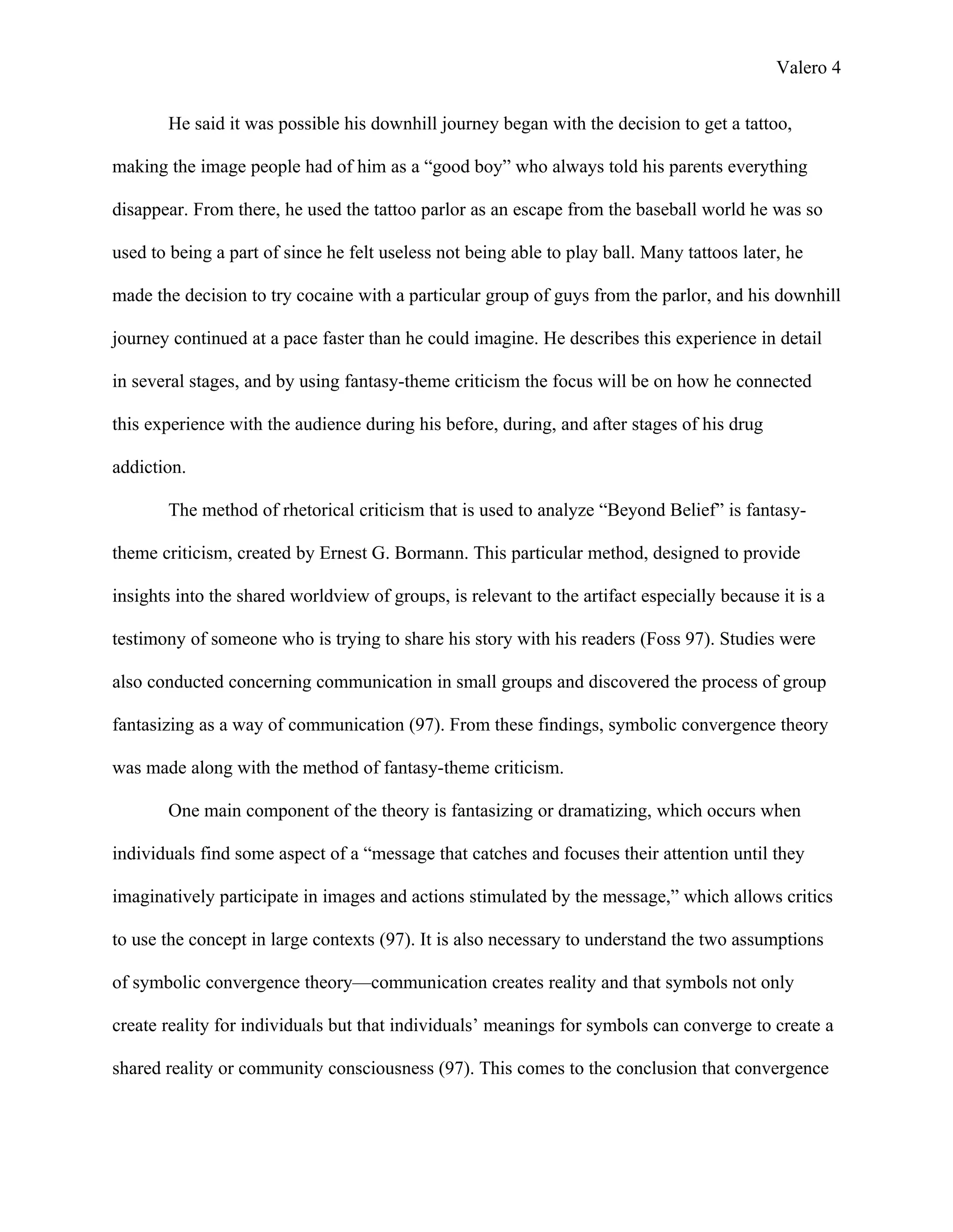 Writing Sample Angels And Demons In The Outfield | DOC