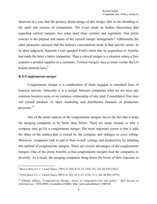 M & A: Comparison of US & Indian Laws | PDF