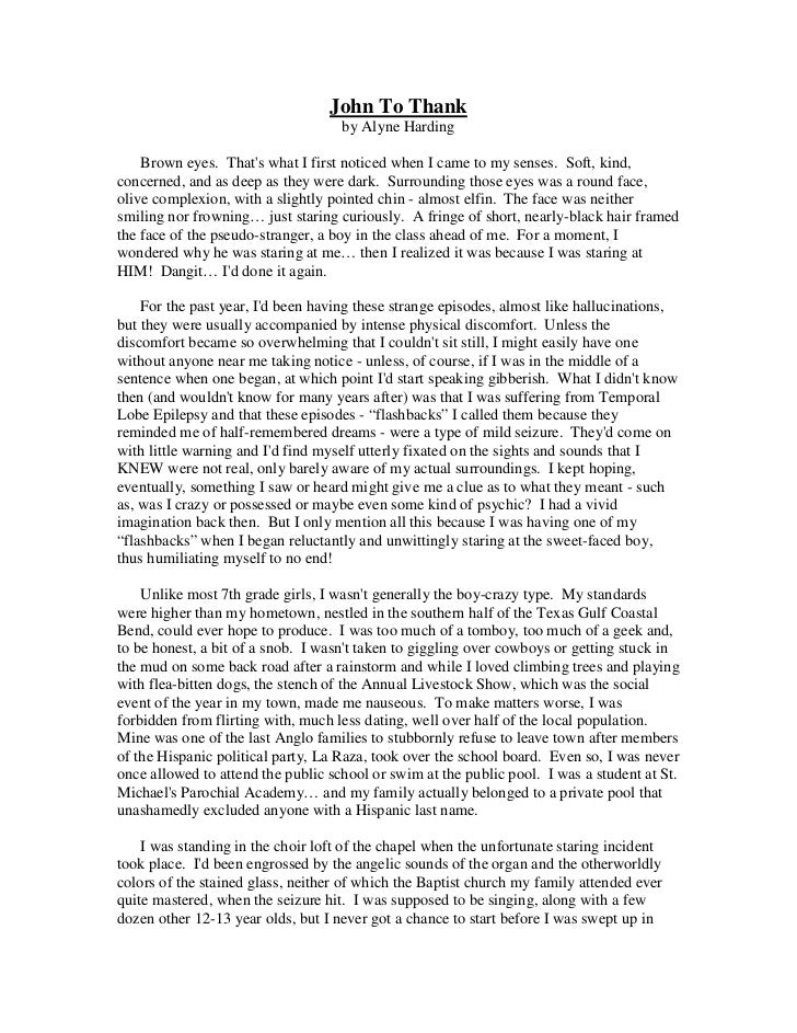 Writing Sample Fiction Writing Sample Fiction