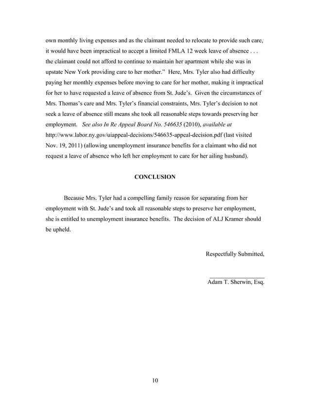 Writing Sample - Pro Bono Case | PDF
