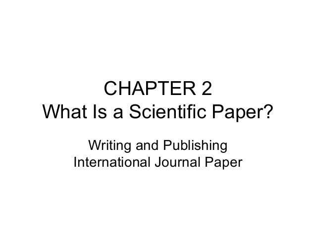 Writing scientific papers